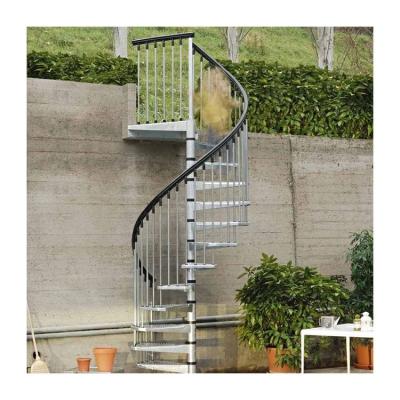 China Exterior metal stair galvanized steel cast iron spiral staircase stair parts for sale