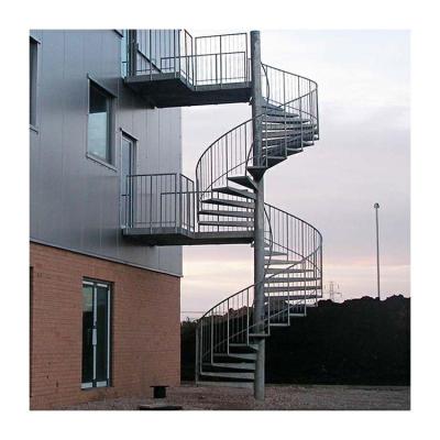 China Metal used metal stairs steel stair railing design used cast iron spiral staircase for sale