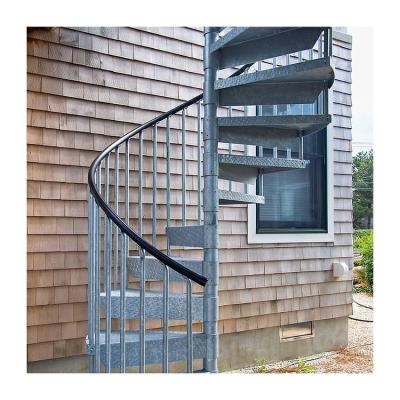 China Metal stair spindles wrought iron stair design House Steel Spiral Staircase for sale