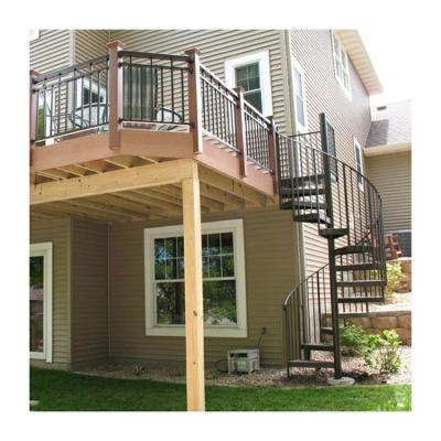 China Metal deck stairs stainless steel railings price cast iron spiral staircase for sale