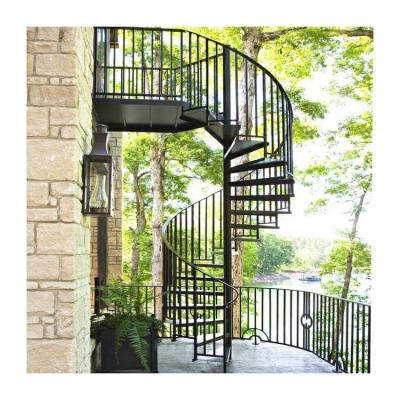 Cina Metal stair railing stainless steel floor grating decorative iron spiral staircase in vendita