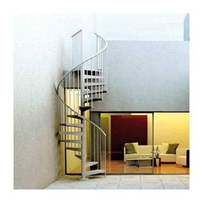 Cina China metal stairs glass steel stair iron spiral metal staircase in vendita