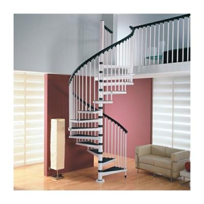China Metal safety loop pin prefabricated stairs steel iron spiral staircase design for sale