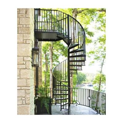 China Metal stairs manufacturers galvanized steel stairs grill cast iron rod spiral staircase for sale