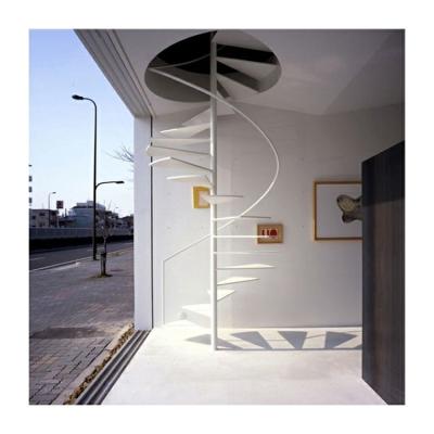 China Interior metal stair handrail wrought iron components steel measures spiral staircase for sale