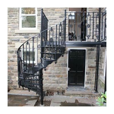 Cina Metal stair tread outdoor steel stairs wrought iron spiral staircase design in vendita