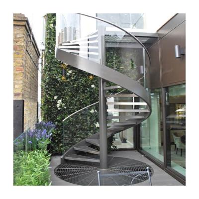 Cina Tmetal stairs steel rail iron railings spiral staircase in vendita