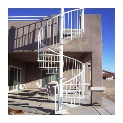 Cina Decorative metal columns carbon steel stair iron outside spiral staircase prices in vendita