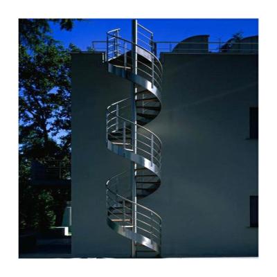Cina Metal wall stair handrail wrought iron stair railing parts steel spiral staircase in vendita