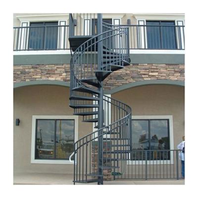 Cina Used metal stairs handrail wrought iron stairs mild steel spiral staircase in vendita