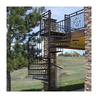 Cina Steel beam stairs design staircase iron railing design antique metal cast spiral stair in vendita