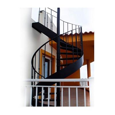 Cina Build metal stairs bannister steel handrail spiral staircase iron price in vendita