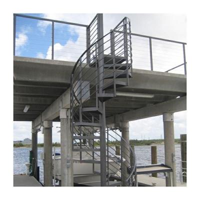 Cina Cast iron stairs price outdoor steel stair outdoor design metal spiral staircase in vendita