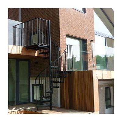 Cina Modern interior metal stair indoor steel stairs iron steel spiral staircase in vendita