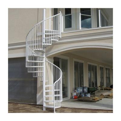 Cina Metal stairs external steel milling processing iron stringer spiral staircase in vendita