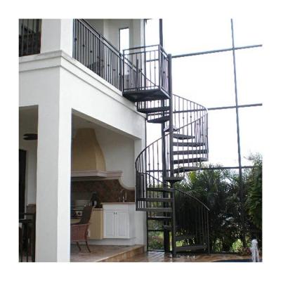 Cina Metal stairs desgin inexpensive steel curved stairs high quality iron spiral staircase in vendita