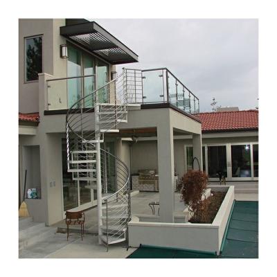 Cina Wrought iron railings cheap stainless steel handrail stairs metal spiral staircase price in vendita