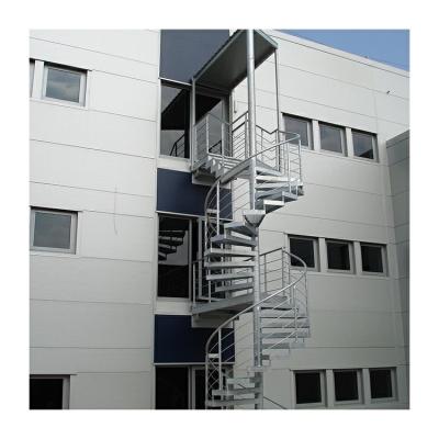 Cina Steel fabrication iron garden staircase design spiral metal stairs in vendita