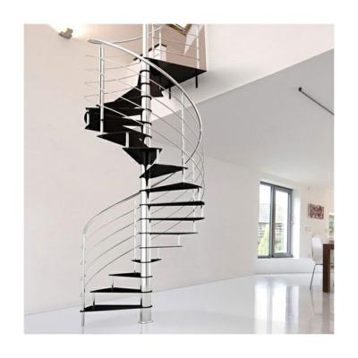 Cina Metal handrail cost of steel pipe wrought iron outdoor spiral staircase in vendita