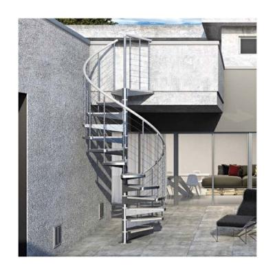 Cina Steel step wrought iron internal round staircase used spiral metal stairs to steps in vendita