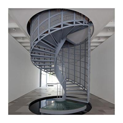 Cina Carbon steel bushing material metal cast iron staircase Model indoor metal circle spiral stair in vendita