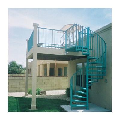 Cina Stainless steel connector wrought iron staircase handrails columbus circle metal spiral stair in vendita