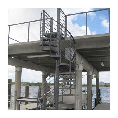 Cina Steel galvanized stairs cast iron rod handrail staircase metal cast spiral stair in vendita