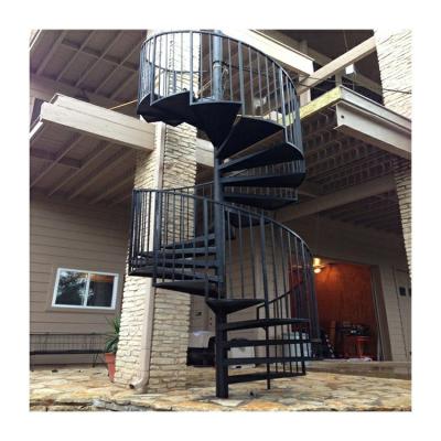 Cina Small house steel stair decorative iron stairs staircase spiral metal railing designs in vendita
