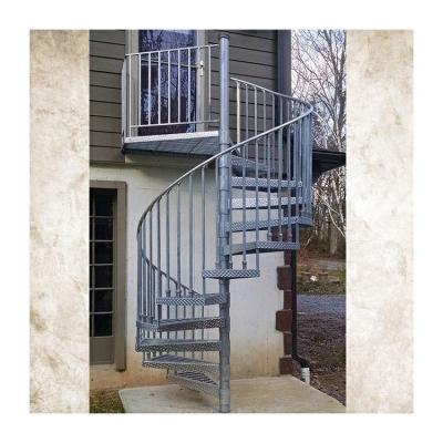 Cina Stainless steel stair stringer outdoor wrought iron railing staircase intdoor metal spiral stairs in vendita