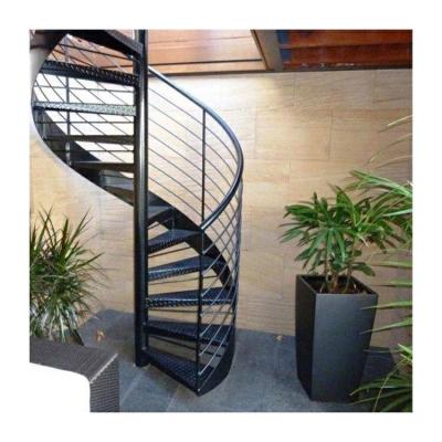 Cina Used metal stairs indoor yudi cast iron staircase steel glass round spiral stairs in vendita