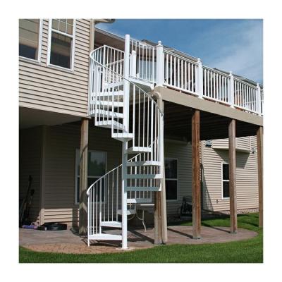 Cina Exterior metal stairs indoor iron staircase stamping stainless steel spiral stairs in vendita