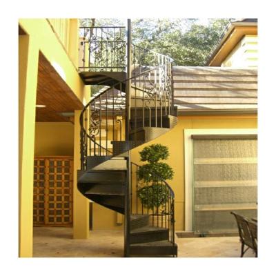 Cina Single steel beam stairs hot sell indoor iron staircase metal handrail spiral stairs in vendita