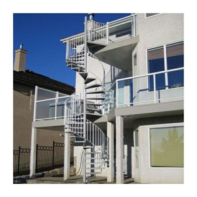 Cina Modular steel stairs design stainless steel wrought iron staircase decorative tmetal spiral stairs in vendita