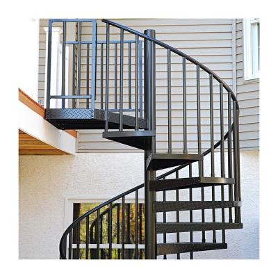 Cina Stainless steel round stair cast iron decorative metal staircase exterior metal Spiral Stairs in vendita