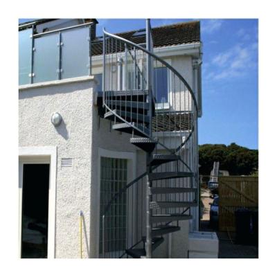 Cina Modern iron railing designs metal staircase steel spiral stair kits in vendita