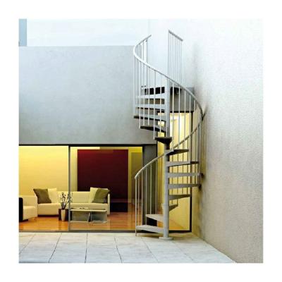 Cina Build metal stairs staircase railings iron indoor prefabricated steel spiral stairs in vendita