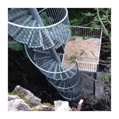 Cina Metal stair treads mild steel staircase price decorative iron spiral stairs in vendita