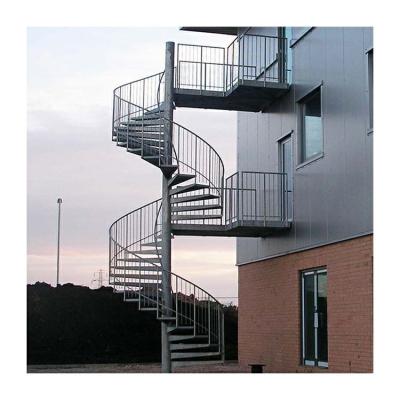 Cina Interior metal stair indoor steel staircase villa wrought iron spiral stair in vendita