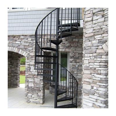 Cina Cheap used metal stairs steel curved staircase steel cast iron spiral stair in vendita