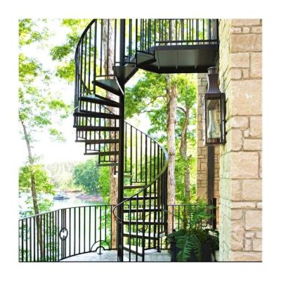 Cina Metal stairs manufacturers stainless steel circle staircase cast iron spiral stairs exterior in vendita