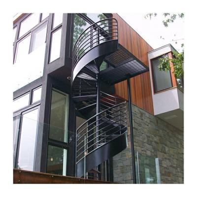 Cina Metal stair grills carbon steel antique staircase gold iron design spiral stair in vendita