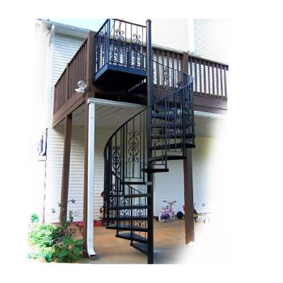 Cina Outdoor build metal stairs curved iron staircase cabon steel spiral stairs in vendita