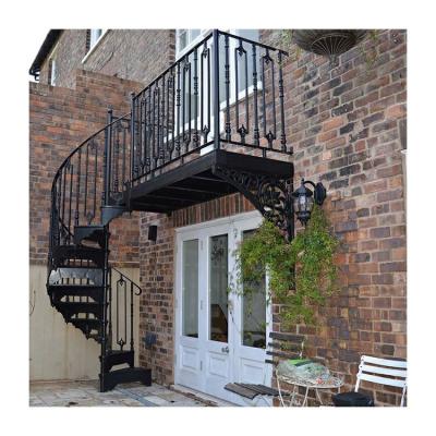 Cina Wrought iron porch baluster metal decorative metal staircase stainlee steel support spiral stairs in vendita