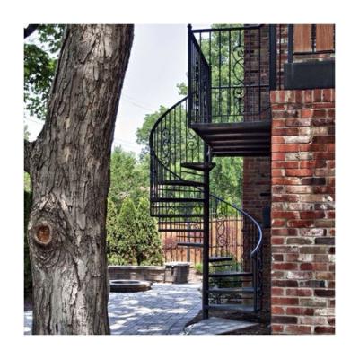 Cina Metal stair treads antique iron staircase indoor steel spiral stairs in vendita