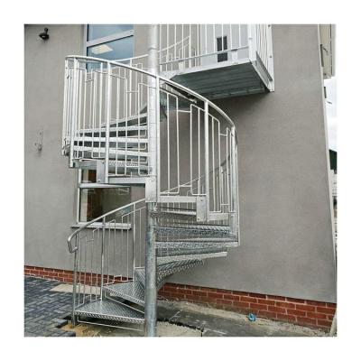 Cina Stainless steel curved stair cast iron staircase tread metal spiral steps in vendita