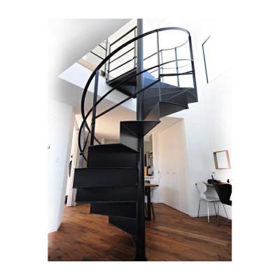 Cina Wrought iron railing and stairs casting metal outside staircase steel plate spiral stairs in vendita