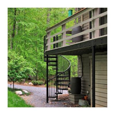 Cina Metal entrance stair indoor decorative steel staircase glass handrial iron spiral stairs in vendita