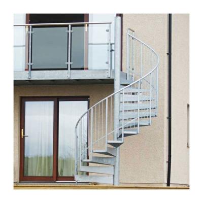 Cina Metal indoor stairs outdoor metal house steel staircase wrought iron spiral stair parts in vendita