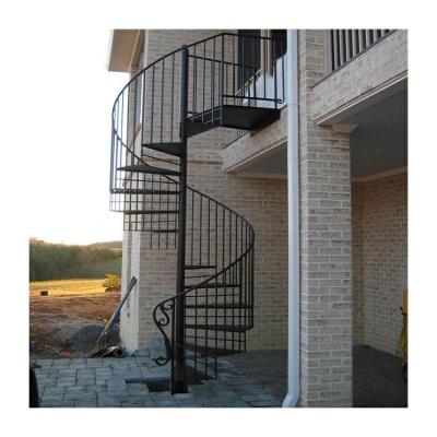 Cina Outdoor iron stair prices metal circular staircase mild steel spiral stair in vendita