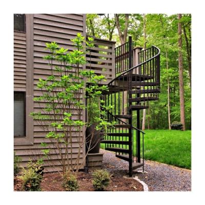 Cina Fance metal handrail stairs retro design steel structure staircase custom made cast iron spiral in vendita